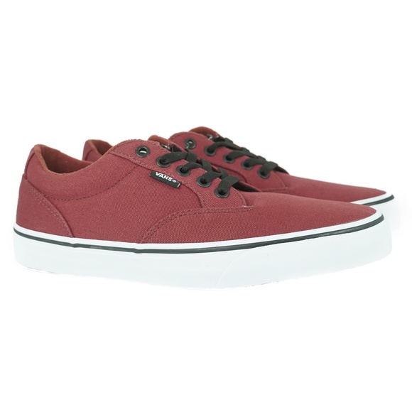 Vans | Shoes | Vans Winston Canvas Women Sneakers Oxblood Black | Poshmark